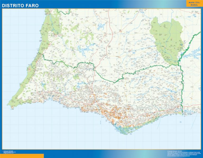 Distritos | Mapas parede Portugal