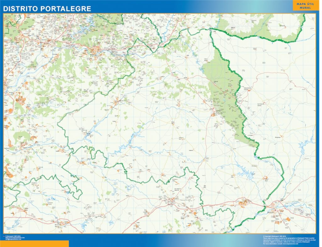 Distritos | Mapas parede Portugal