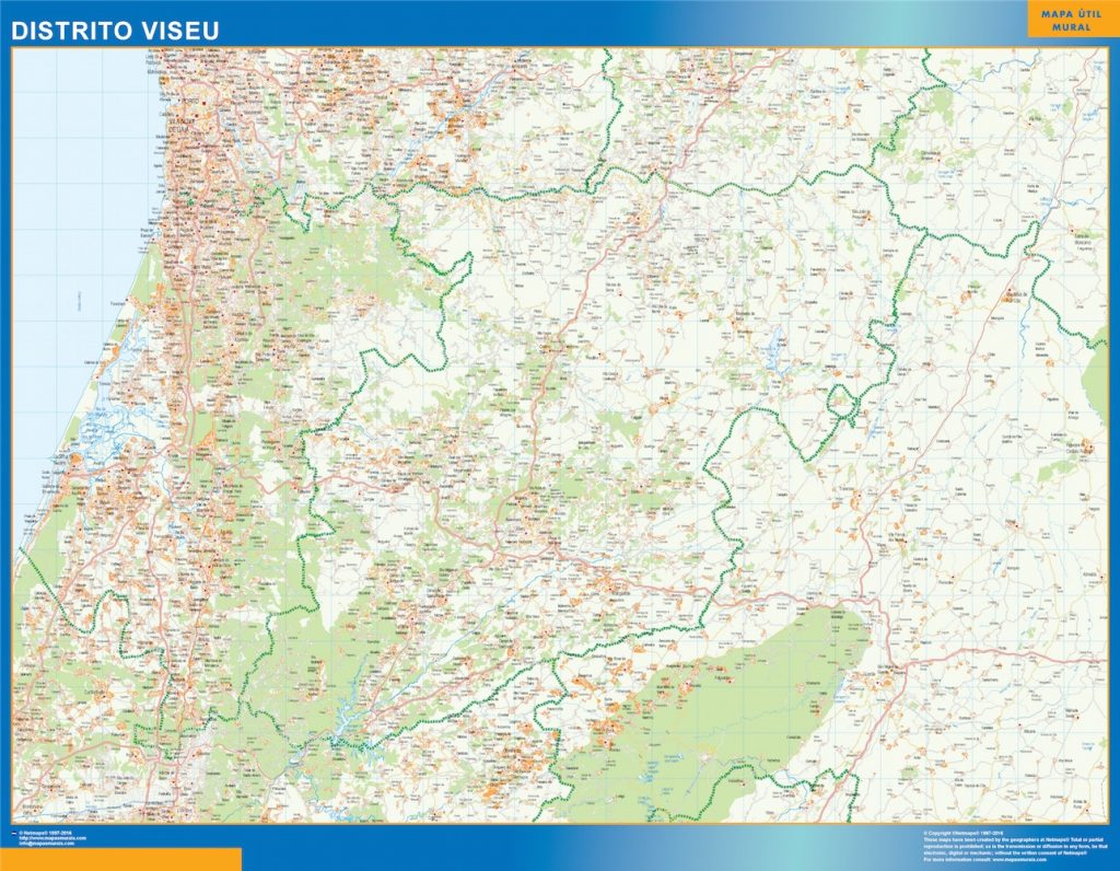 Distritos | Mapas parede Portugal